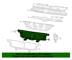 2013-2016 Dodge Dart Active Shutter Linkage 68302653ab | TascaParts.com