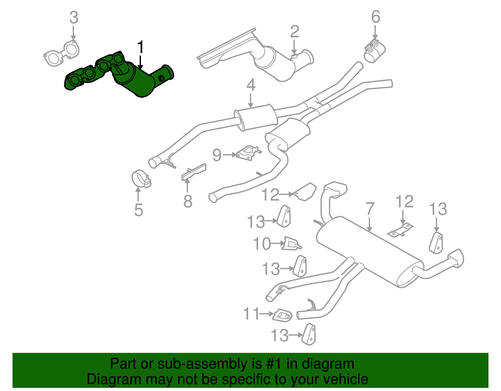 18407568013 - 2007-2010 BMW X5 Exhaust Manifold (18-40-7-568-013) | BMW ...