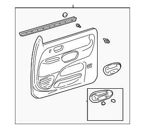 2000-2002 Toyota Tundra Door Trim Panel 676100c020b0 | Toyota Parts Center