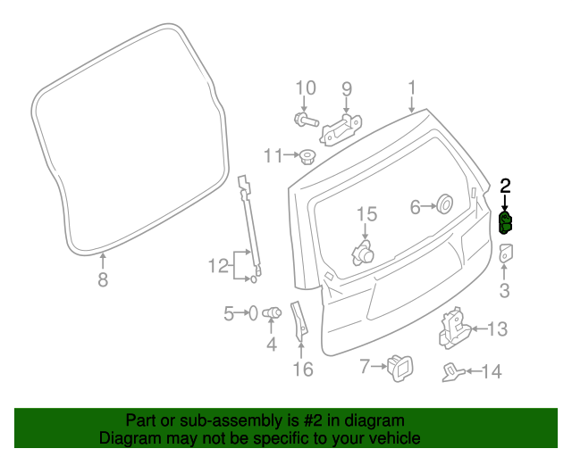 2003-2013 Subaru Forester Lift Gate Buffer - Passenger Side (RH ...