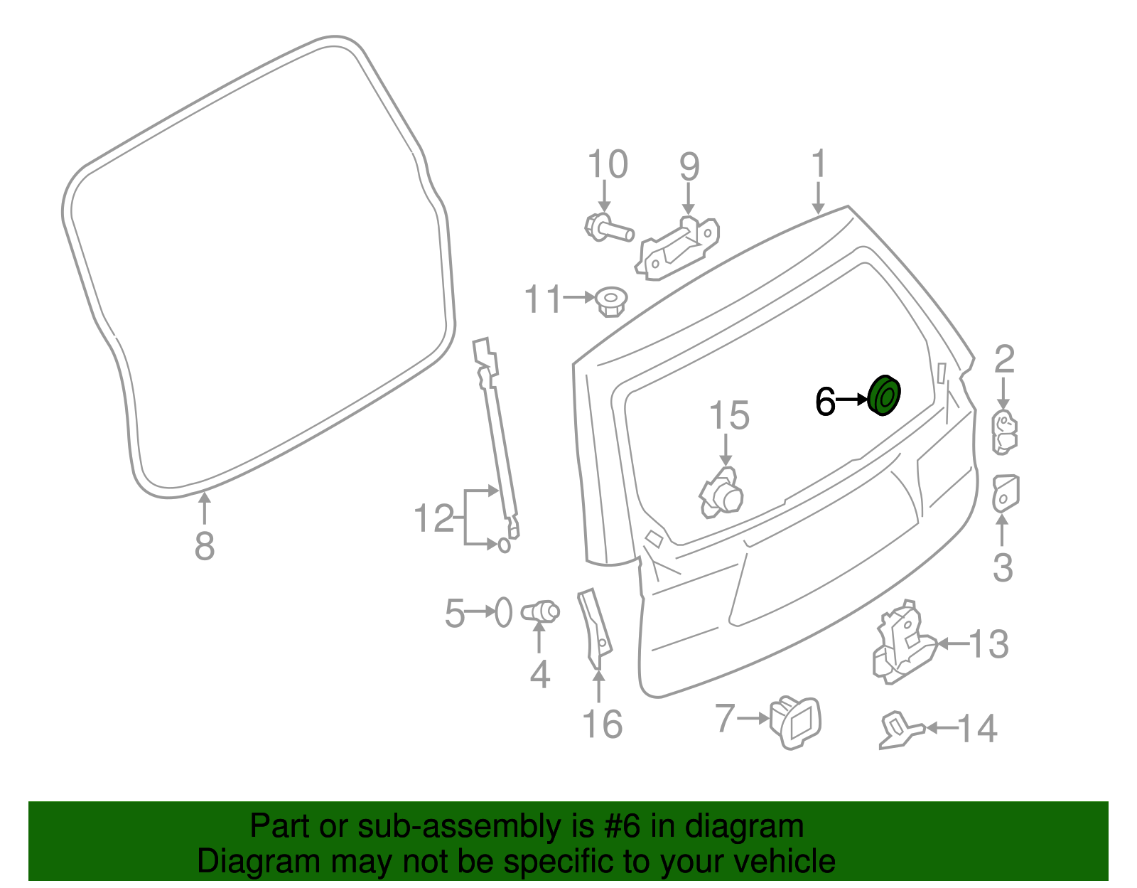 2009-2013 Subaru Forester Lift Gate Plug 909400014 | Subaru Parts Store