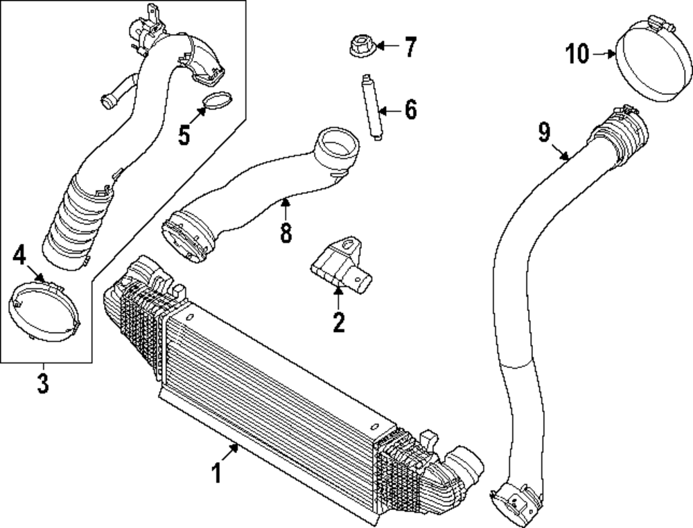 2024 Ford Mustang Inter-Cooler Hose PR3Z-6C646-A | TascaParts.com