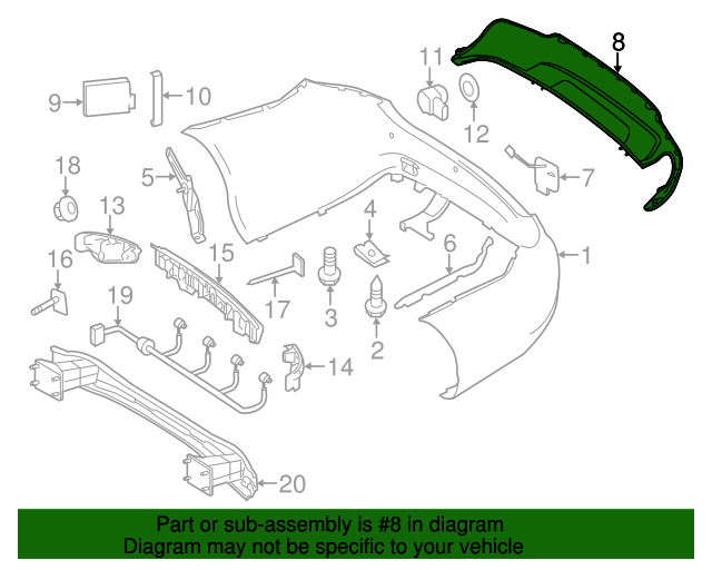204-885-39-38 - Lower Deflector 2012-2015 Mercedes-Benz C 63 AMG ...