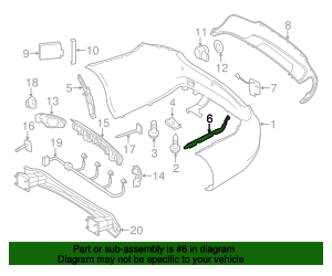 204-880-07-30 - Bumper Cover Support Rail 2012-2015 Mercedes-Benz ...
