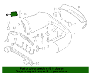 2012-2018 Mercedes-Benz Blind Spot Detection System Warning Sensor 000 ...