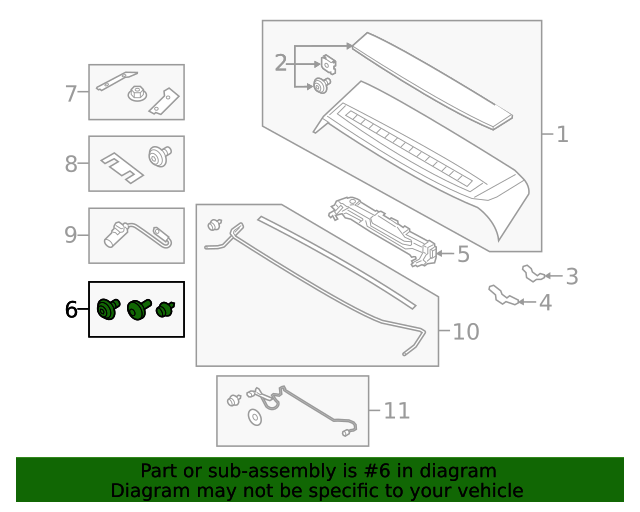 9Y0-898-337 - Spoiler Hardware Kit 2019-2023 Porsche Cayenne ...