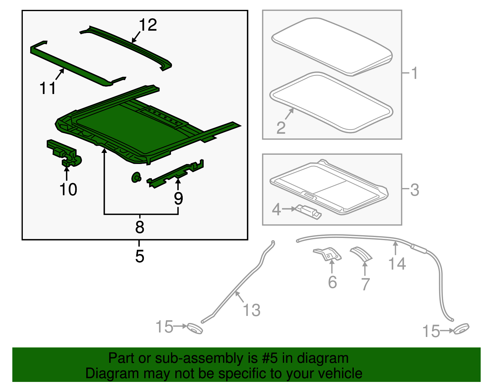 2018 Nissan Altima Sunroof Assembly 91306-3TA1D | My Nissan Part
