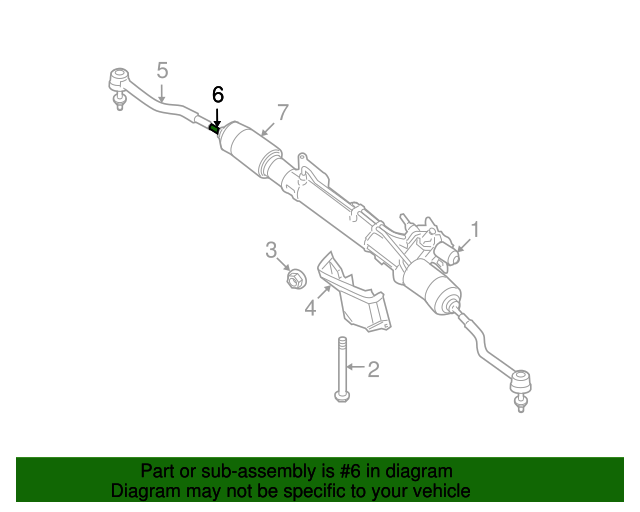 2009-2014 Nissan Maxima Inner Tie Rod 48521-9N00A | QuirkParts