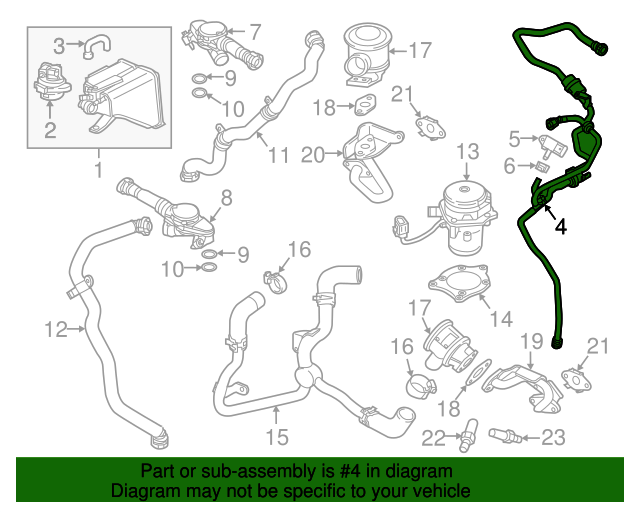 2015-2018 Porsche Cayenne Evaporative Emissions System Lines 946-110 ...