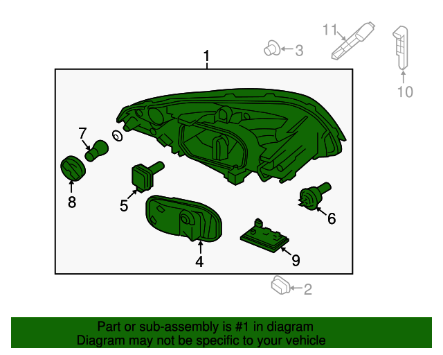 31698816 - Headlamp Assembly - 2014-2017 Volvo XC60 | Volvo OEM Parts ...