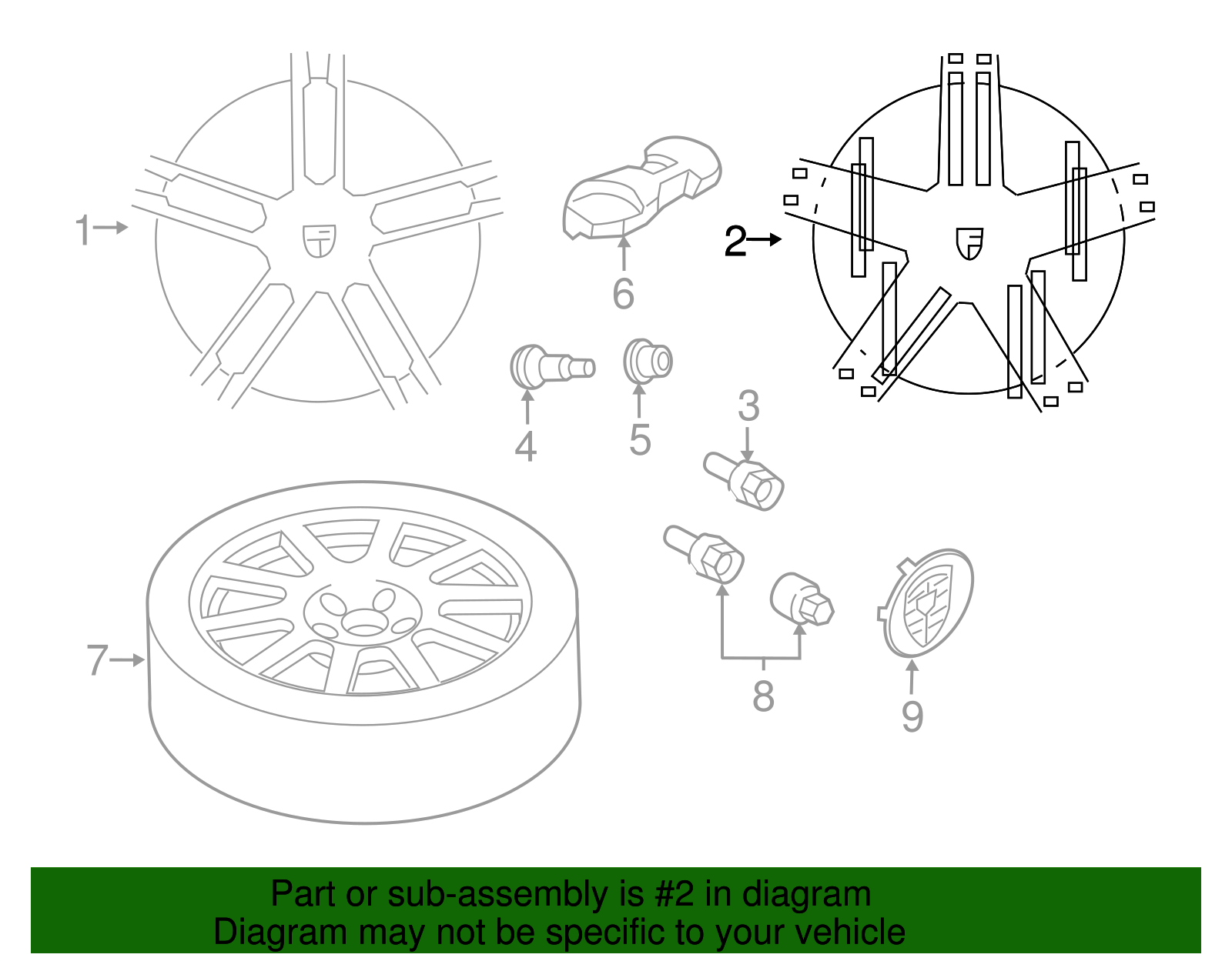 Genuine Porsche 95B-601-025-DJ-041 |Alloy Wheel Black - 9,0JX20 ET26 ...
