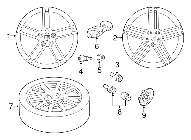 95B-601-151-A-OC6 - Wheel Cap 2015-2024 Porsche Macan | AutoNationParts.com