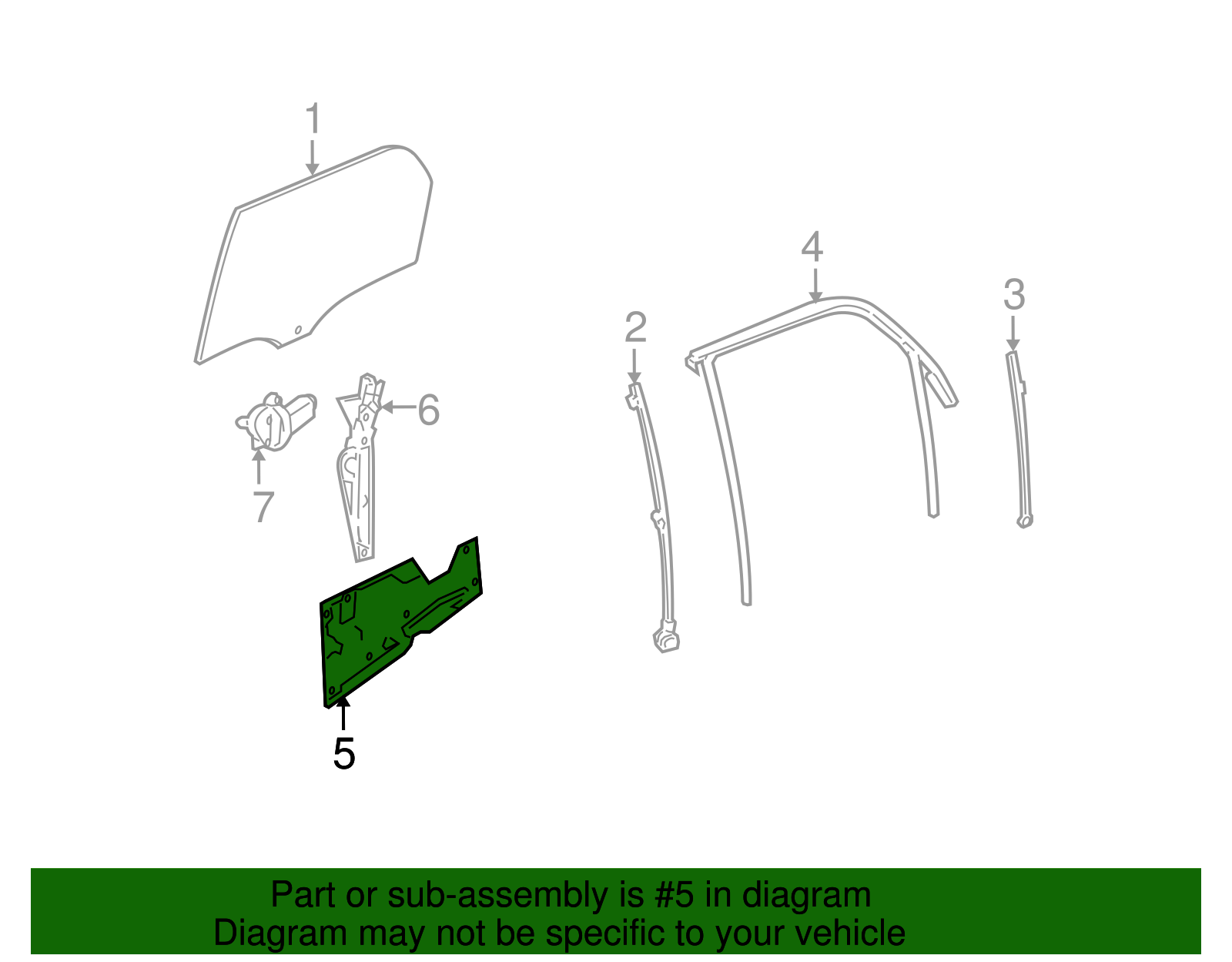 2005-2009 GM Module Assembly-Rear S/D Lkg Sys (W/ Wdo Reg) 20793579 ...