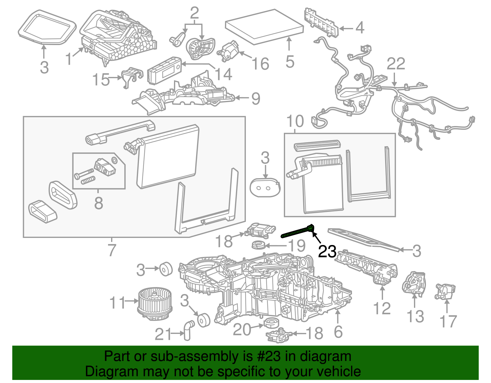 2014-2019 GM Air Conditioning Evaporator Temperature Sensor 23154698 GM ...