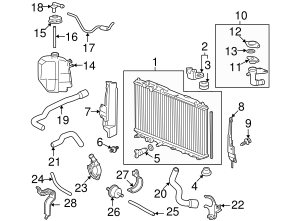 2006-2011 Honda Civic Expansion Tank 19101-RNA-A01 | Cheaper Honda Parts