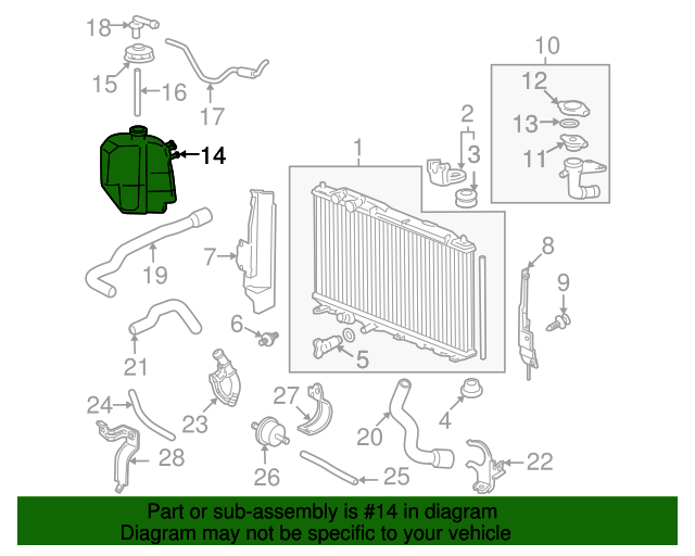 19101-RNA-A01 - Tank, Reserve 2006-2011 Honda Civic | Honda Parts Online