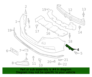 2018-2020 Nissan Leaf Side Retainer - Driver's Side (LH) 62225-5SK0A ...