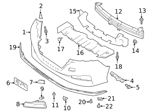 Bumper & Components - Front for 2020 Nissan Leaf | Nissan Parts Store