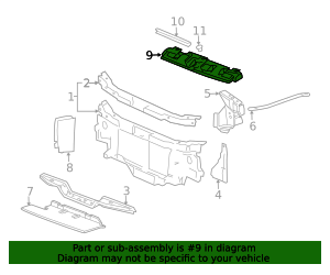 2017-2024 GM Radiator Air Upper Baffle 84574863 GM | GMPartsDirect.com