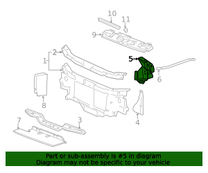 2003-2025 GM Front Passenger Side End Upper Tie Bar Reinforcement ...