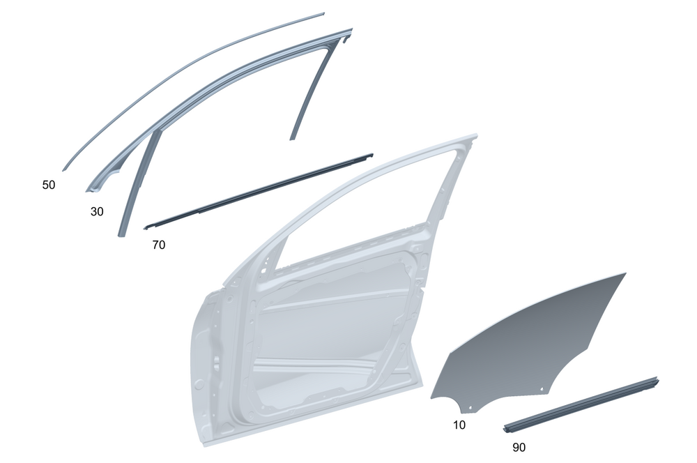 167-720-01-00 - Side Window Pane 2020-2025 Mercedes-Benz | Mercedes ...