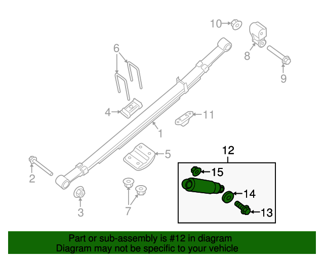 E6200-1PB0A - Shock Absorber 2012-2021 Nissan | AutoNationParts.com