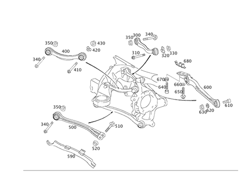 Rear Axle Mount for 2005 Mercedes-Benz E 320 | Mercedes-Benz USA Parts
