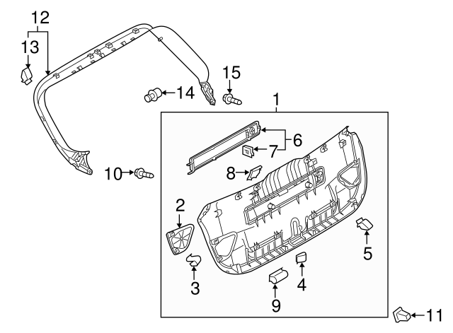 2016-2020 Audi Console Clamp 6N0-867-190 | Audi OEM Parts