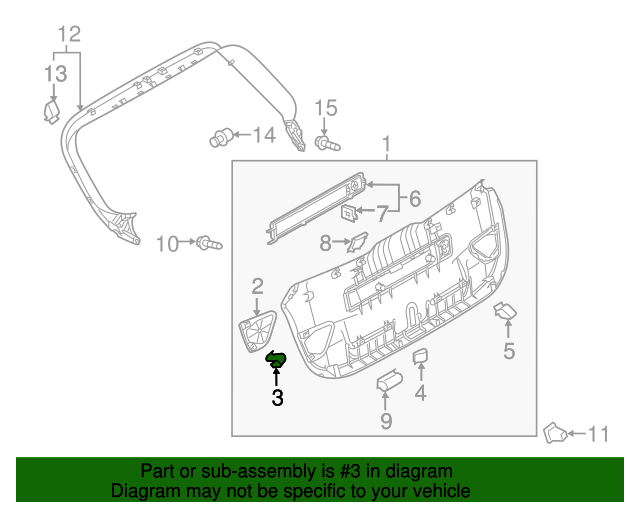 6N0-867-190 - Console Clamp 2016-2023 Audi | Audi OEM Parts