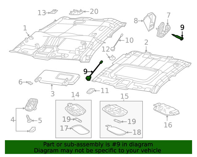 2003-2022 Mopar Sun-Visor Screw 6104609AA | TascaParts.com