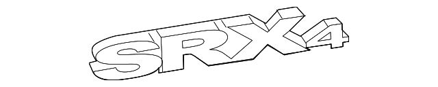 2010-2016 Cadillac SRX Liftgate SRX 4 Emblem 25928690 GM ...