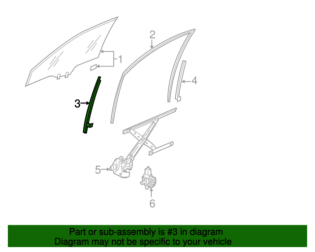 72230-T0A-A01 - Sash, R Front Door (Lower) (Front) 2012-2016 Honda CR-V ...