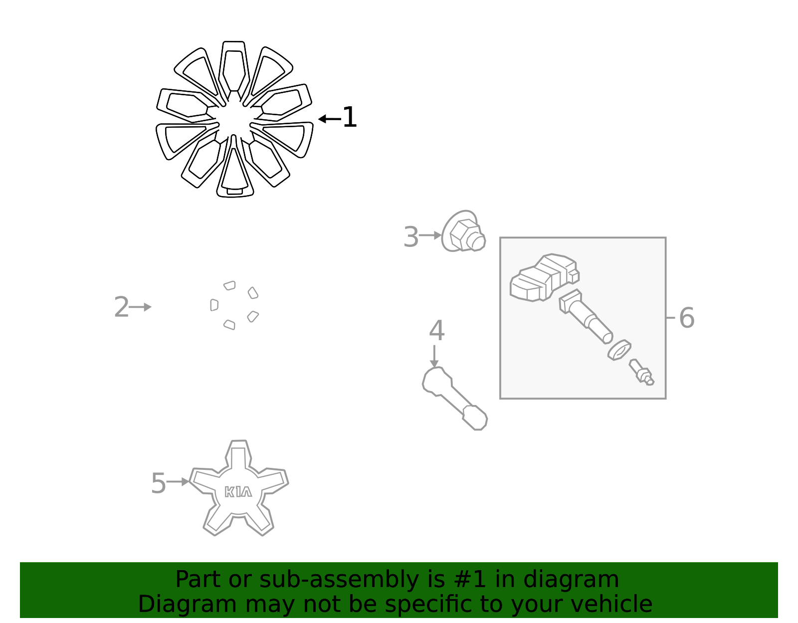 52910-R5470 - Wheel, Alloy 2021-2023 Kia Sorento | Kia.Parts Store