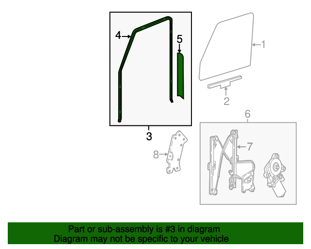 463-720-00-53 - Door Seal 2006-2018 Mercedes-Benz | AutoNationParts.com