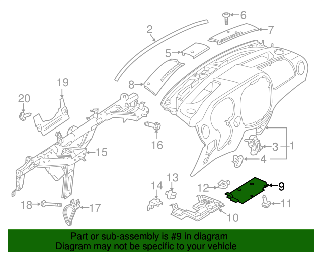 447-680-02-06-9051 - Lower Cover 2016-2020 Mercedes-Benz Metris ...
