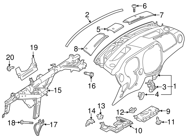 447-680-00-87-9051 - Instrument Panel 2016-2020 Mercedes-Benz Metris ...