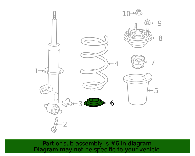 2019-2024 GM Front Coil Spring Insulator 84037332 GM | GMPartsDirect.com