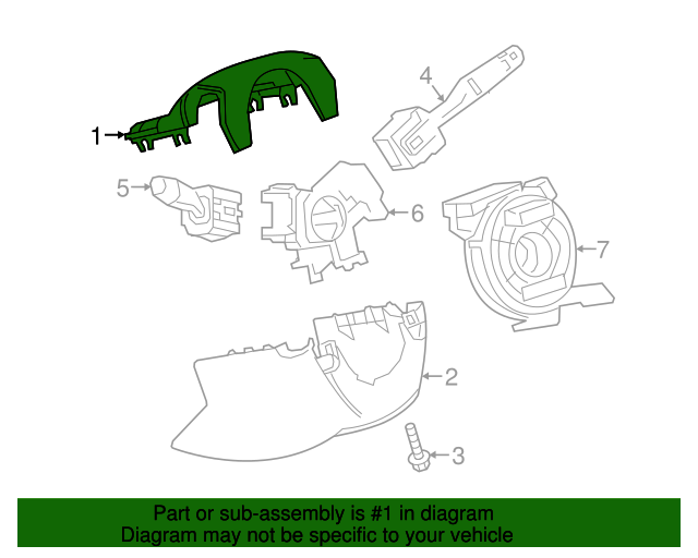 2018-2023 GM Upper Column Cover 84437744 | GMPartsDirect.com