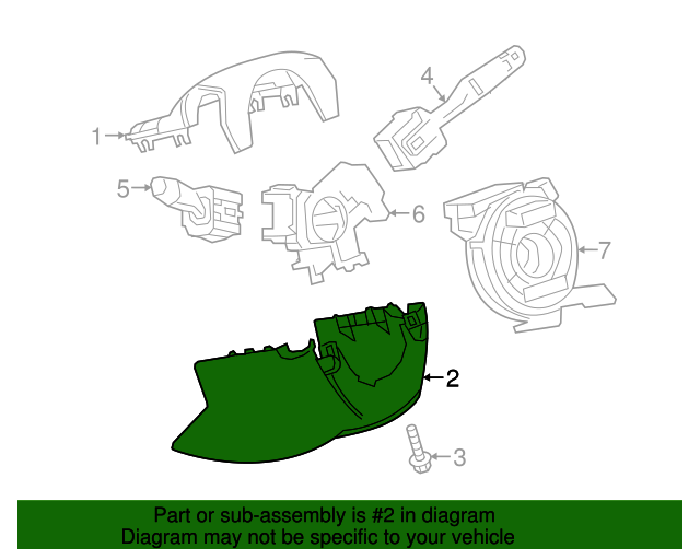2018-2023 GM Lower Column Cover 84438440 | GMPartsDirect.com