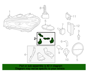63117381444 - 2014-2019 BMW Headlamp Bracket Repair Kit (63-11-7-381 ...
