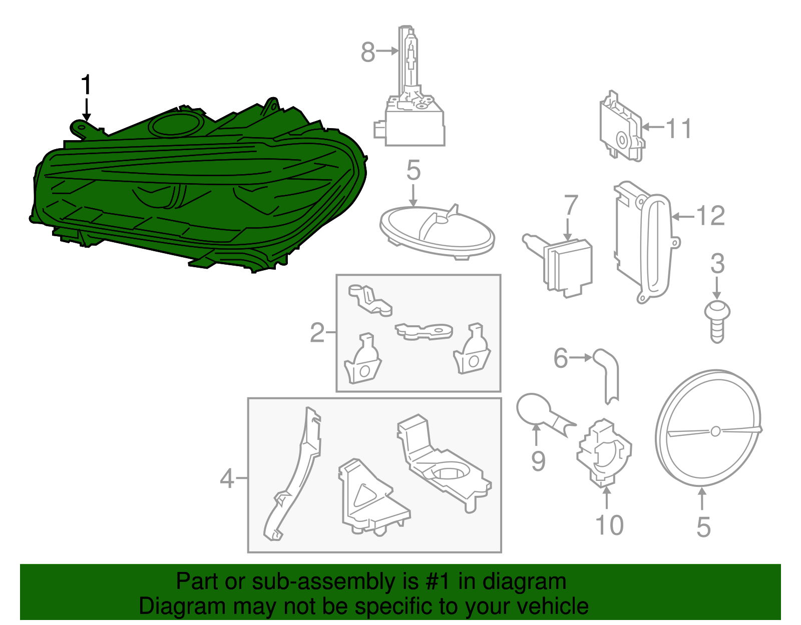 63-11-7-317-110 - AHL-xenon headlight, right 2014-2019 BMW | AutoNation ...