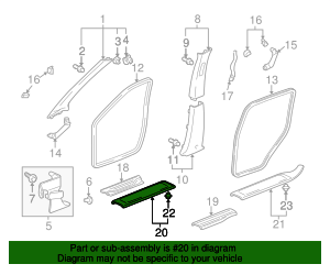 84251-SJC-A01ZB - Carpet Retainer 2006-2014 Honda Ridgeline | Honda ...