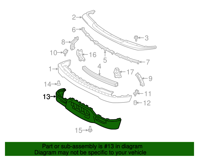 2001-2004 Toyota Tacoma Valance Panel 53901-AD030 | Toyota Parts Center