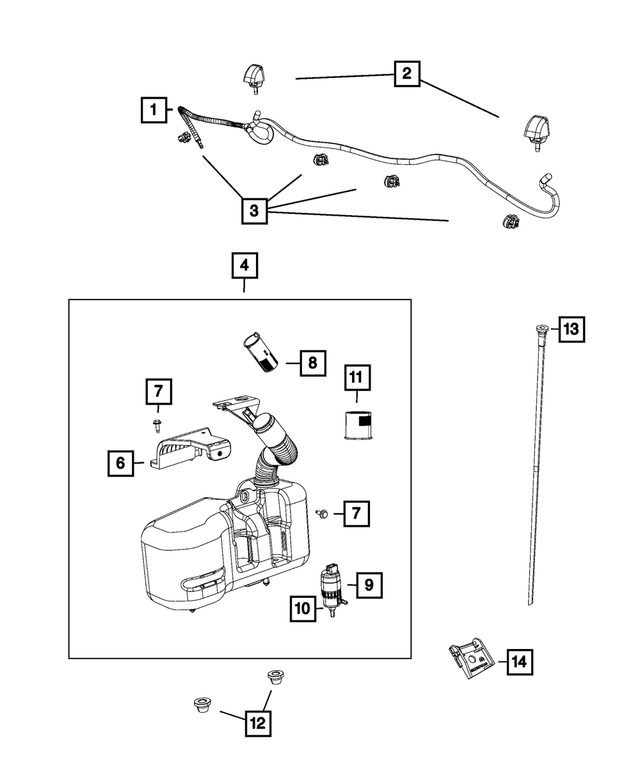 2024 Ram Windshield Washer Reservoir 68568428AA | Mopar eStore