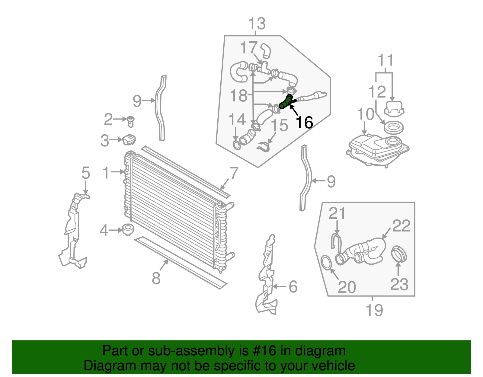 1J0-121-087-B - Upper Hose Connector 2004-2009 Audi | AutoNation Parts
