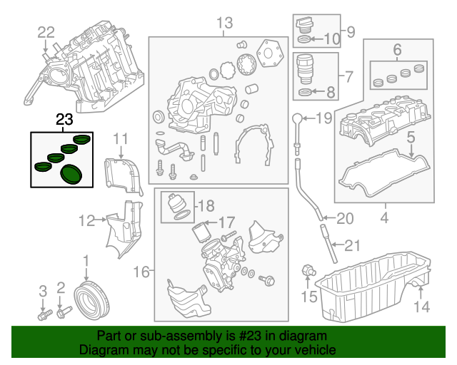 2014-2020 Mopar Manifold Gasket 68232121AA | TascaParts.com