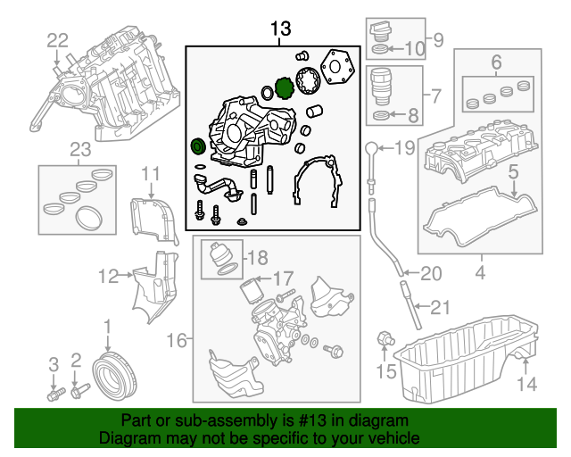 2015-2020 Mopar Oil Pump 68303270AA | TascaParts.com