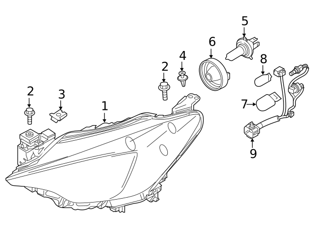 2016-2020 Toyota Headlamp Bulb 90118-WBA01 | Toyota Parts Center