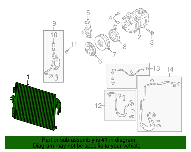 2009-2011 Mazda Tribute Condenser ZZD2-61-480 | RealMazdaParts.com