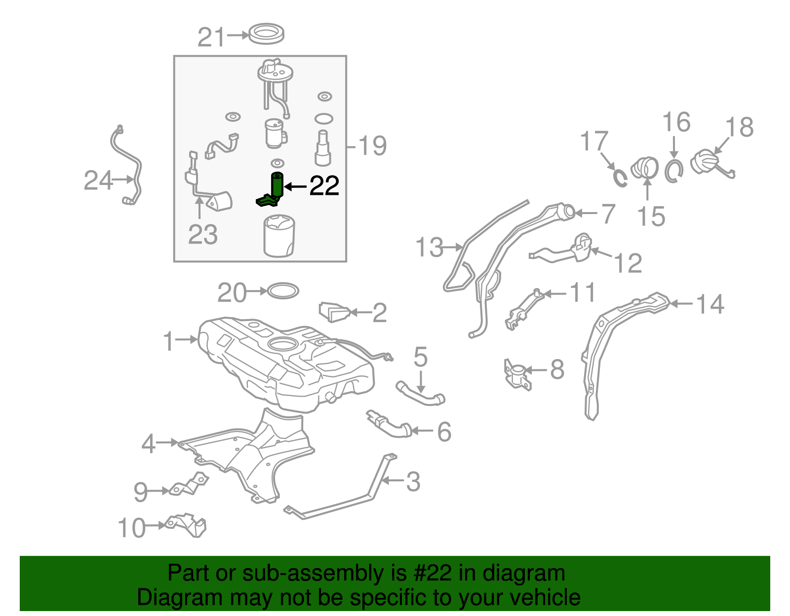 23220-0T201 - 2014-2019 Toyota Corolla - Fuel Pump | Toyota Parts Delivered